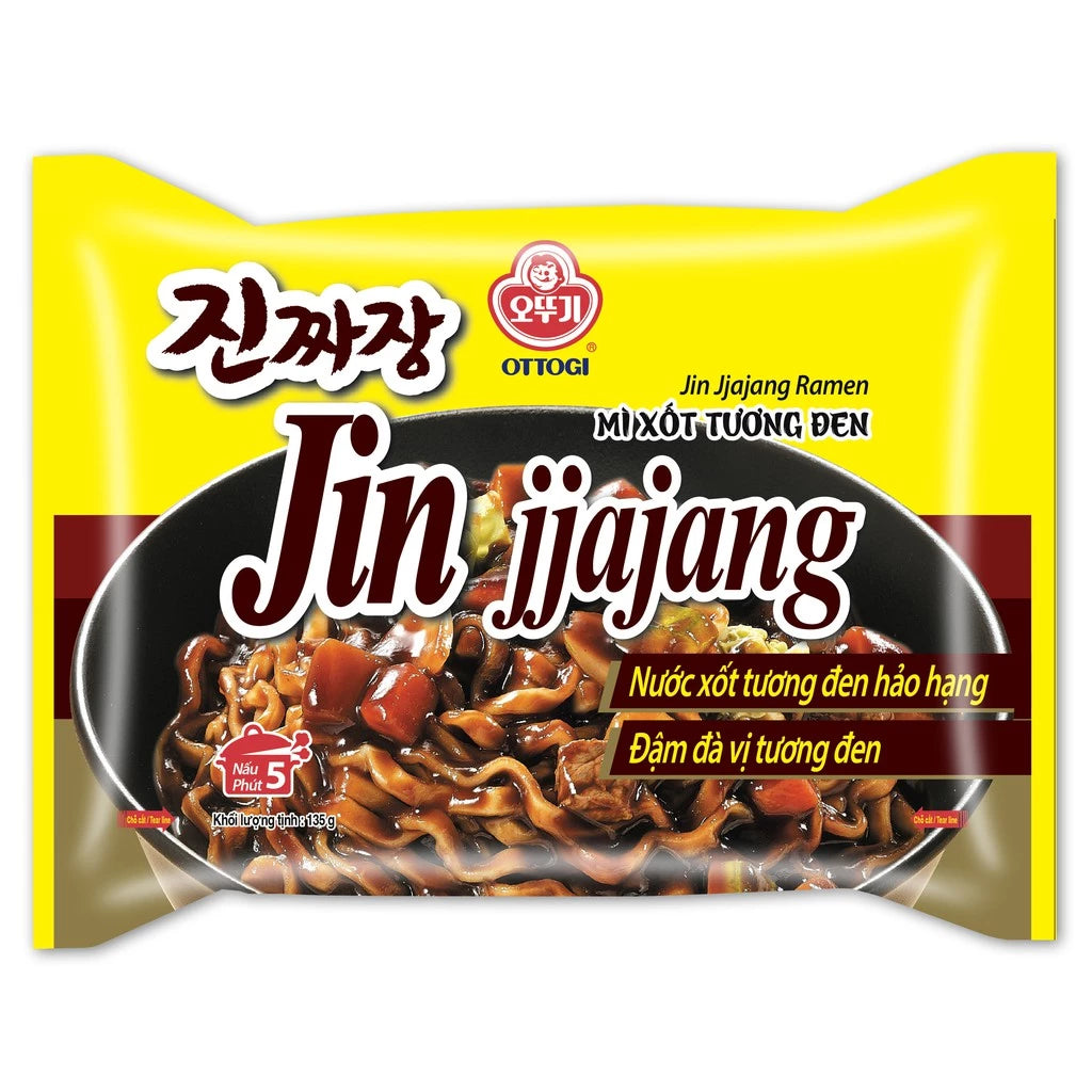 Mì trộn xốt tương đen Jin Jjajang Ramen Ottogi gói 135g – Tạp Hóa Tân Bình