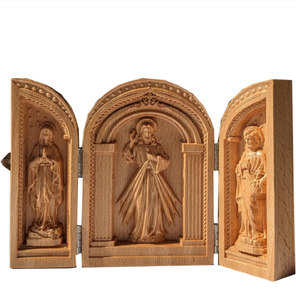 Carved Wood Prayer Altar Catholic – Tạp Hóa Tân Bình