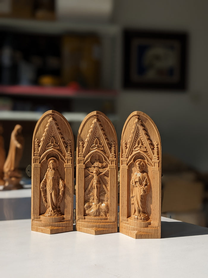 Catholic Home Altar Wood Carving – Tạp Hóa Tân Bình